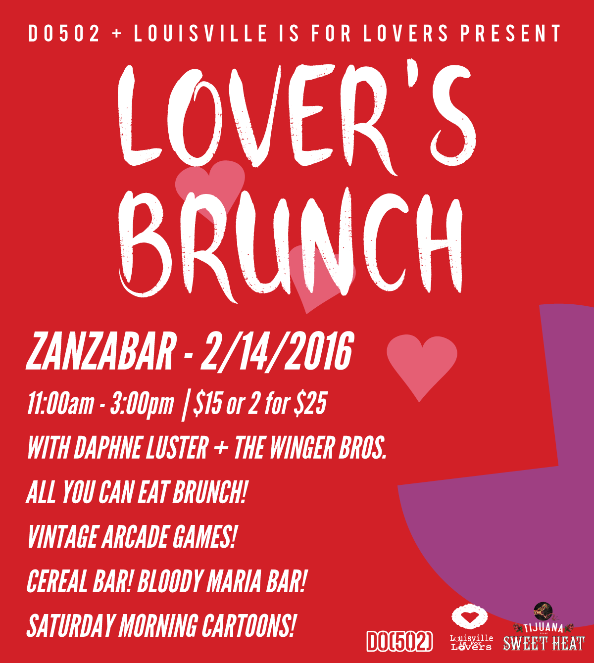 Valentines Day Lovers Brunch with Daphne Luster and the Winger